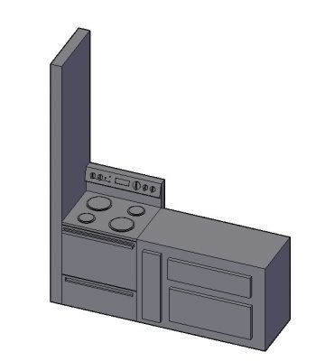 Simple looking designed compact kitchen platform 3d model .dwg format ...