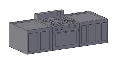 moderately designed compact kitchen platform 3d model .dwg format ...