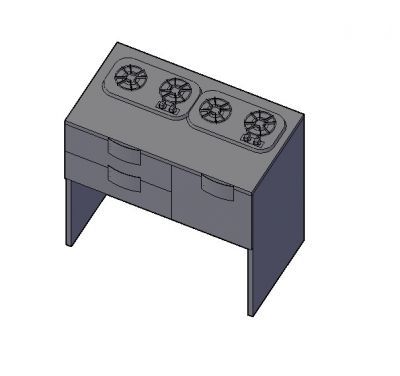 Medium sized designed compact kitchen platform 3d model .dwg format ...