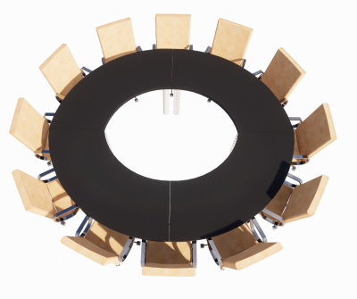 Conference trainingt ables with Chairs revit family | Thousands of free ...