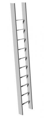 Simple designed construction ladder 3d model .3dm format | Thousands of ...