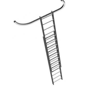 simple tall designed construction ladder 3d model .3dm format ...