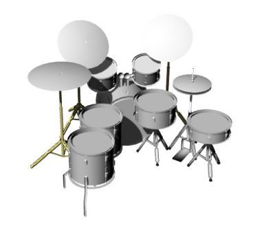 modern aesthetic design drumset 3d model .3dm format | Thousands of free AutoCAD drawings