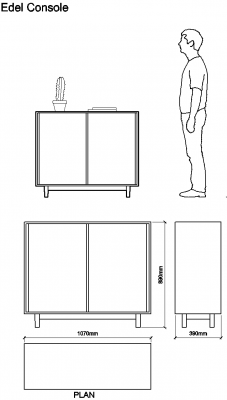 Edel Console DWG Drawing | Thousands of free AutoCAD drawings