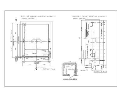 Hydraulic Freight Elevators- Freight Inground Hydraulic 8000-LBS Front ...