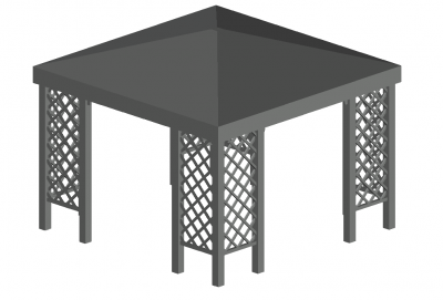Landscape Gazebo designed with a modern look AutoCAD 3d model .dwg ...