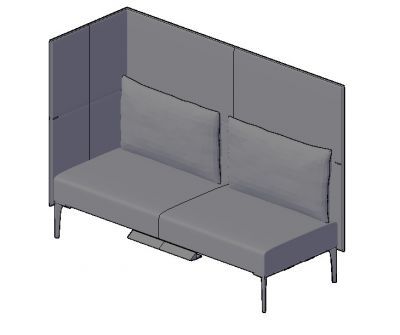 large scale designed living room sofa with a modern look 3d model .dwg ...