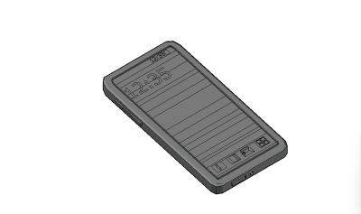 mobile phones designed with a simple look 3d model .dwg format ...