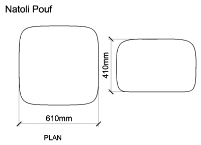 AutoCAD download Natoli Pouf DWG Drawing | Thousands of free CAD blocks