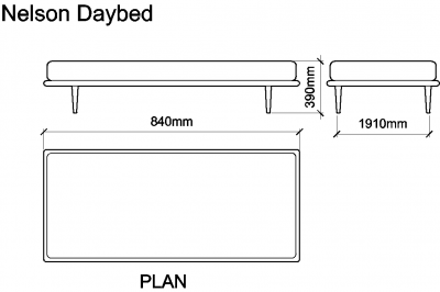 Nelson Daybed DWG Drawing | Thousands of free AutoCAD drawings