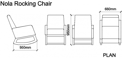 Nola Rocking Chair DWG Drawing | Thousands of free CAD blocks