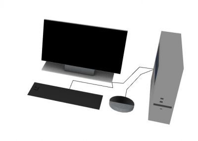 Modern designed computer 3d model.3dm format | Thousands of free AutoCAD drawings