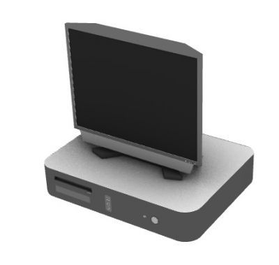 Combination of a desktop and a cpu 3d model .3dm format | Thousands of free AutoCAD drawings