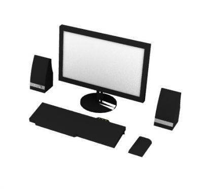 modern computer with a combination of speaker 3d model .3dm format | Thousands of free AutoCAD ...