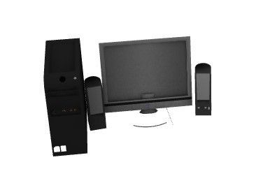 Modern designed computer with a speaker 3d model .3dm format | Thousands of free AutoCAD drawings
