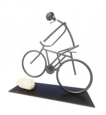 Man on bicycle statue revit family | Thousands of free CAD blocks