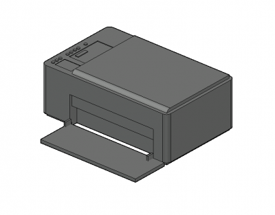 Printer with a modern look 3d model .dwg format | Thousands of free CAD ...
