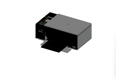modern small sized printer 3d model .dwg format | Thousands of free CAD ...