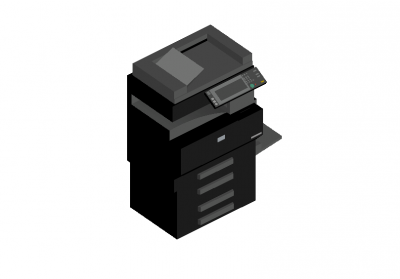 Modern designed printer 3d model .dwg format | Thousands of free CAD blocks