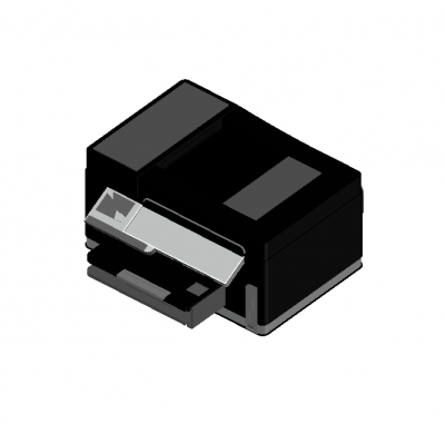 Modern designed printer 3d model .dwg format | Thousands of free CAD blocks