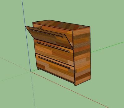 wooden designed professional rack with simple look 3d model .skp format ...