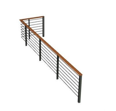 modern wooden handrill railing 3d model .3dm format | Thousands of free ...