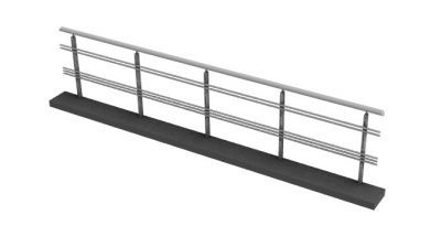 Simple designed steel railing 3d model .3dm format | Thousands of free ...