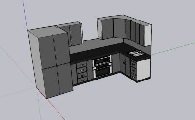 restaurant kitchen designed with a modern look 3d model .skp format ...