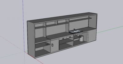 restaurant kitchen designed with a modern look 3d model .skp format ...