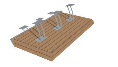 Large scaled simple designed rostrum 3d model .skp format | Thousands ...