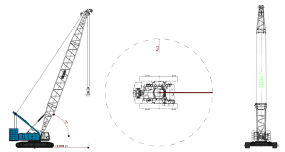 Crawler Crane 250 T | Thousands of free CAD blocks
