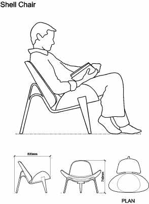AutoCAD download Shell Chair DWG Drawing | Thousands of free AutoCAD ...