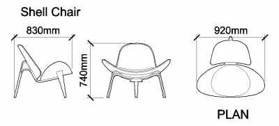 AutoCAD download Shell Chair DWG Drawing | Thousands of free CAD blocks