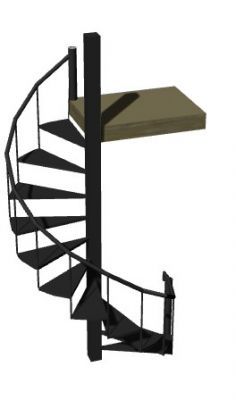 metal designed spiral staircase 3d model .3dm format | Thousands of free AutoCAD drawings