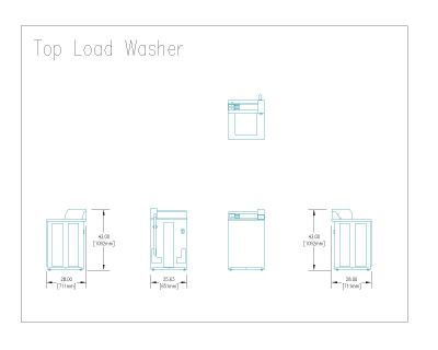 Top Load Washer | Thousands of free CAD blocks