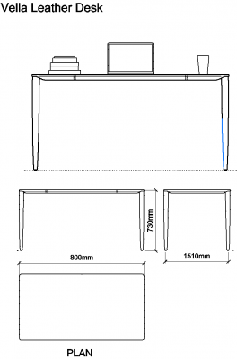 Vella Leather Desk DWG Drawing | Thousands of free AutoCAD drawings