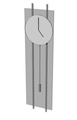 Tall designed vintage look wall clock 3d model .3dm format | Thousands ...