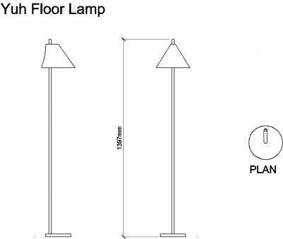 Autocad Download Yuh Floor Lamp Dwg Drawing Thousands Of Free Cad Blocks