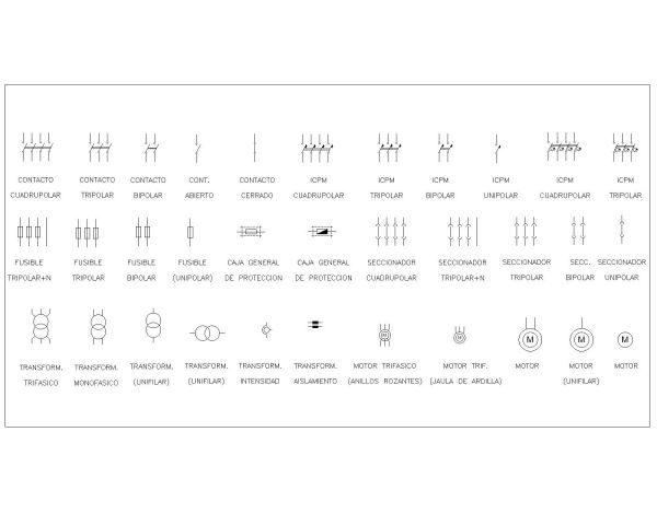 Free AutoCAD 2D Editable Drawings for Electrical Legends and Symbols ...
