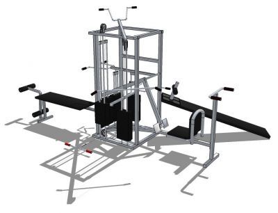 Multi gym machine sketchup model - CADblocksfree | Thousands of free ...