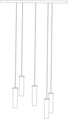 1035mm Length Pendant Chandelier Rear Elevation dwg Drawing | Thousands of free AutoCAD drawings