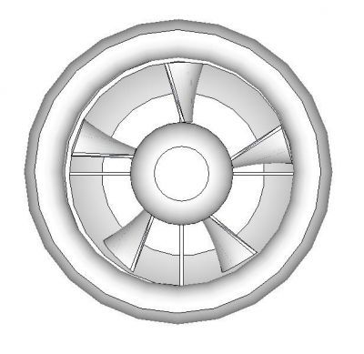 Duct Fan Sketchup Model Cadblocksfree Thousands Of Free Cad Blocks