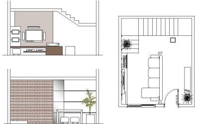 Living room plan free CAD drawing - cadblocksfree | Thousands of free ...
