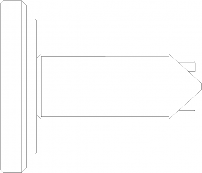 134mm Length Cabinet Door Handle Left Side Elevation dwg Drawing ...