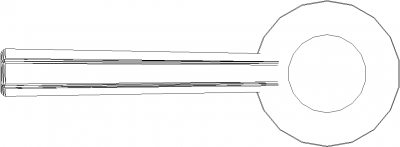 142mm Length Modern Design Cabinet Handle Right Side Elevation dwg ...