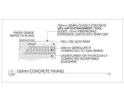 150mm Concrete Paving .dwg | Thousands of free CAD blocks