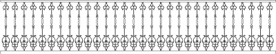 1639mm Height Traditional Railing Design Front Elevation dwg Drawing ...
