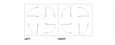 Door left and right CAD blocks DWG | Thousands of free CAD blocks