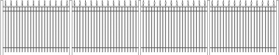 1829mm Height Horizontal Pattern Fence Front Elevation dwg Drawing ...