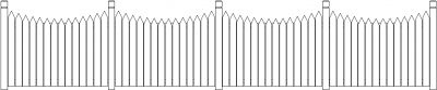 1911mm Height Wooden Fence with Horizontal Pattern Front Elevation dwg ...